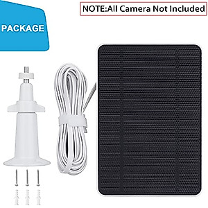 UYODM Upgrade 3W Solar Panel Compatible with Google Nest Cam Outdoor or Indoor, Battery, IP67 Weatherproof & 11.5ft Power Cable Keep Your Google Nest Cam Home Security Camera Continuously Record