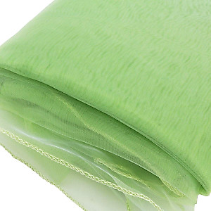 BIT.FLY Sheer Organza Swag DIY Fabric Wedding Top Table Event Party Home Decor Stair Bow Valance Table Skirt (197 x 53 Inch White)