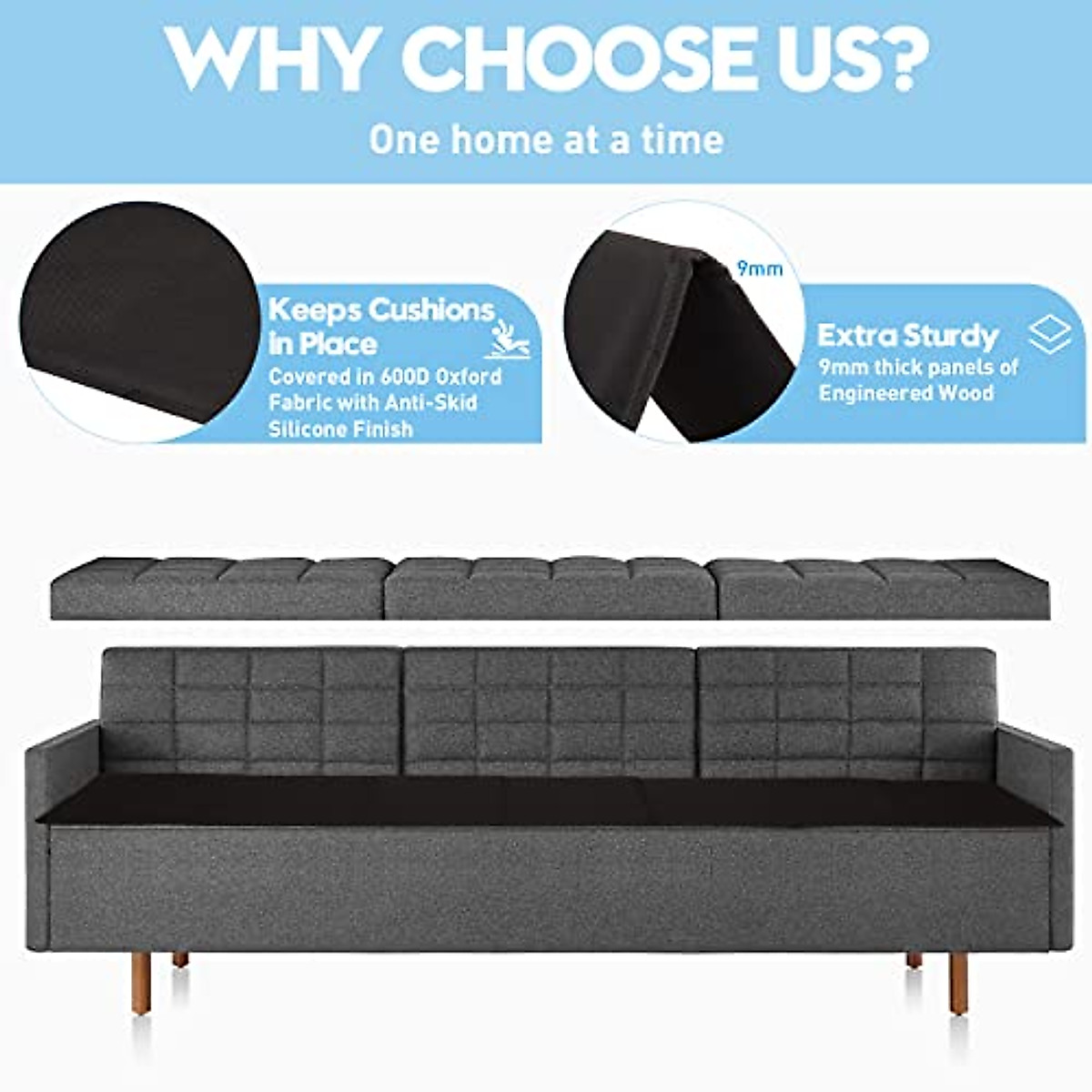 BEVISTY Couch Cushion Support Board 20"x 67" - Couch Supports for Sagging Cushions, Under Couch Seat Saver Perfect for Your Chair Cushion - Couch Cushion Replacement Extend The Life of Your Sofa