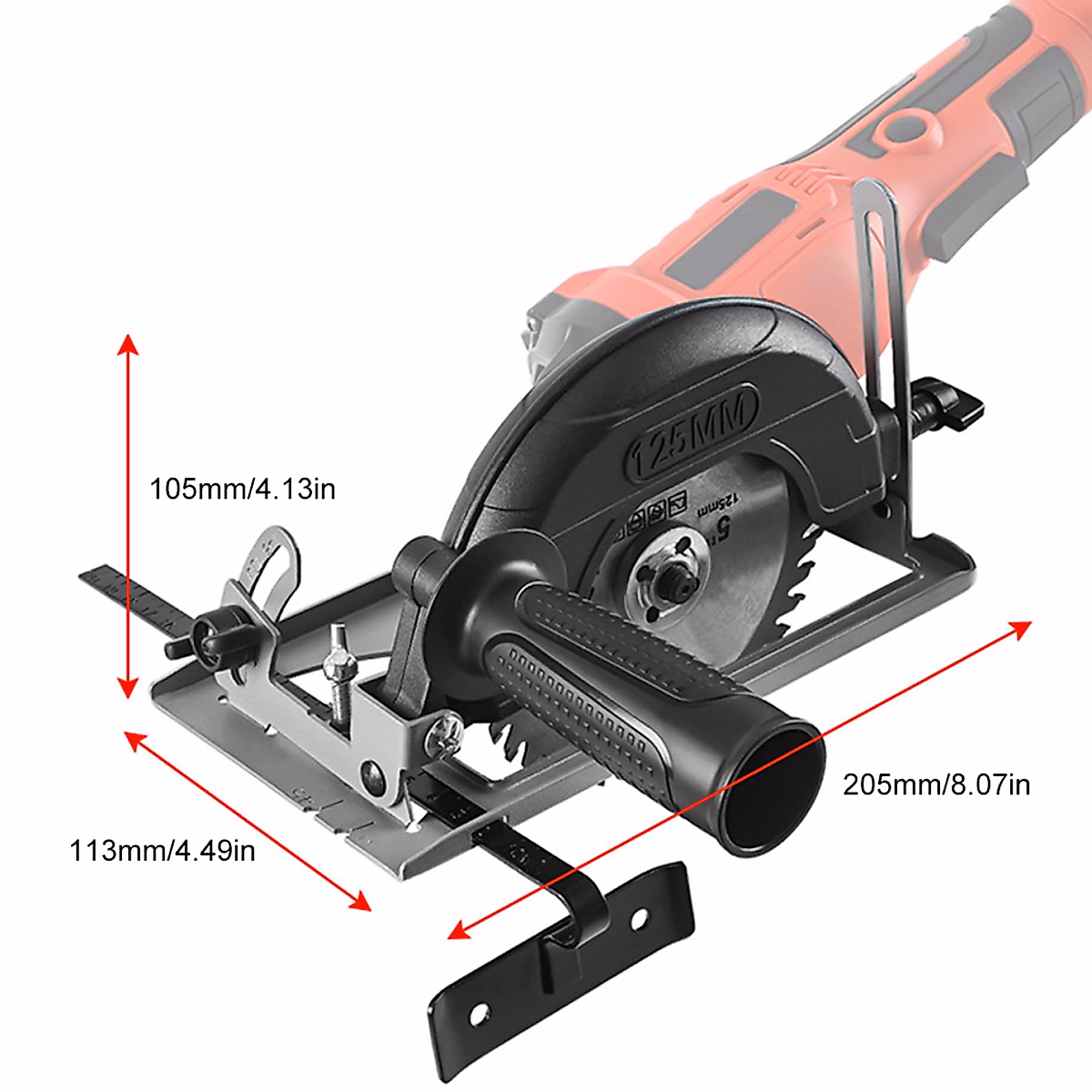Havamoasa 1PC Angle Grinder Stand 45 Degree Adjustable Precise Cutting Stand for Angle Grinder Accessories Angle Grinding Fixed Holder with Guide Ruler for 100-125 Machine