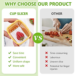 Cup Slicer Egg Strawberry Cutter: 3Pcs Handheld Fruit Slice Banana Slicers - Vegetable Slicer Mushroom Chopper