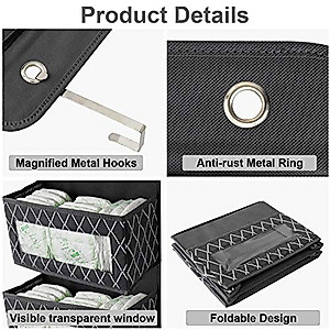 VERONLY Over The Door Hanging Organizer with 5 Large Pockets 1Pack+1Pack Toy Chest Box Organizer Bins for Boys Girls for Nursery,Playroom,Bedroom Toys