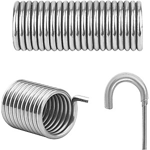 WAO ZONE 2PCS 3-5/8" Stainless Steel Replacement Recliner Sofa Mechanism Recliner Springs - Long Neck Hook Style-Recliner Replacement Parts