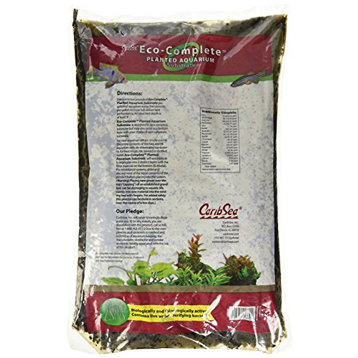 CaribSea Eco-Complete 20-Pound Planted Aquarium, Black