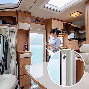 Windyun 2 Pcs RV Door Straps with 4 Pcs Button Snap 18 Inch Camper RV Sliding Door Strap with Snap Boat Ladder Strap Long Security Straps for RV Pocket Door Boat Ladder Secure, White