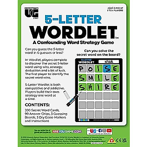 University Games | 5 Letter Wordlet Game for 2 to 4 Players Ages 8 and Up