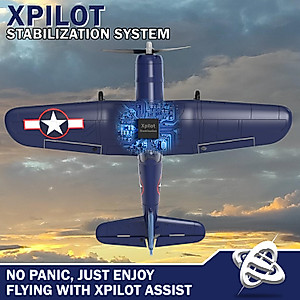LEAMBE 4 Channel RC Plane - Ready to Fly Aerobatic Aircraft, Easy Control for Beginners, F4U Corsair RC Airplane Best Gift for Kids