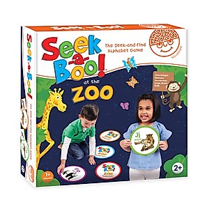 MindWare Seek-a-Boo! at The Zoo The Seek-and-Find Alphabet Matching Game - Fun Toddler Games Ages 2-4 - Improves Memory, Vocabulary and Letter Recognition