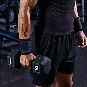 YUNYILAN 2 Pack Wrist Brace Carpal Tunnel, Wristbands Compression Wrist Strap, Wrist Wraps Support Sleeves for Work Fitness Weightlifting Sprains Tendonitis Pain Relief Breathable (Black, L)