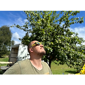 Premium Solar Eclipse Viewing Glasses - Safe, CE Certified, Durable Paper Frames - Pack of 2 - Perfect for Astro Enthusiasts and Outdoor Events