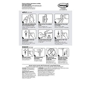 Command 170033ES Water-Resistant Adhesive Refill Strips,2, 4, Re-Hang Medium and Large Bath Hooks or Caddies Hardware, 3, White, 3 Count