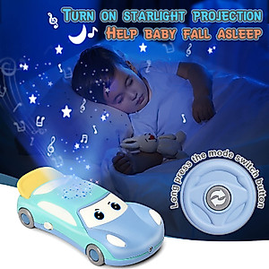 keefun Baby Cell Phone Toys for 1 Year Old Boy, Musical Car Toys with Star Projector, Toy Phone Baby Toys 12-18 Months, Early Education Learning Toys for 1 2 3 Years Old Boy Girl