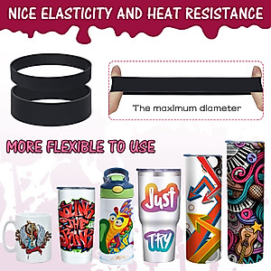 Mocaru Sublimation Blanks Tumblers Silicone Bands Kit for 20 oz Skinny Straight Cups Mugs Shrink Wrap with Heat Resistant Gloves Silicone Sleeve for Tumbler Heat Press Machine or Oven