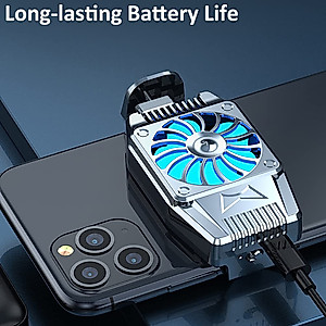 Ivishow Phone Cooler with Cooling Fan Portable Gaming Radiator Gifts for Watching Videos & Mobile Games, Compatible with 4-6.7 Inch Android & iOS Phone