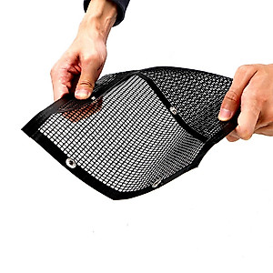 BBQ Grill Pouches For Outdoor Grill, 2/3pcs Non-Stick Mesh Grill Pouches For Fathers' Day Gift, Barbecue Mesh Grill Pouches, Flat Grill Bags For Outdoor Grill, Bbq Grill Portable For Kitchen (Black, M)