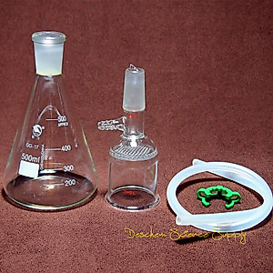 Deschem 500ml,24/40,Suction Filtration Device,47mm Buchner Funnel & Glass Flask