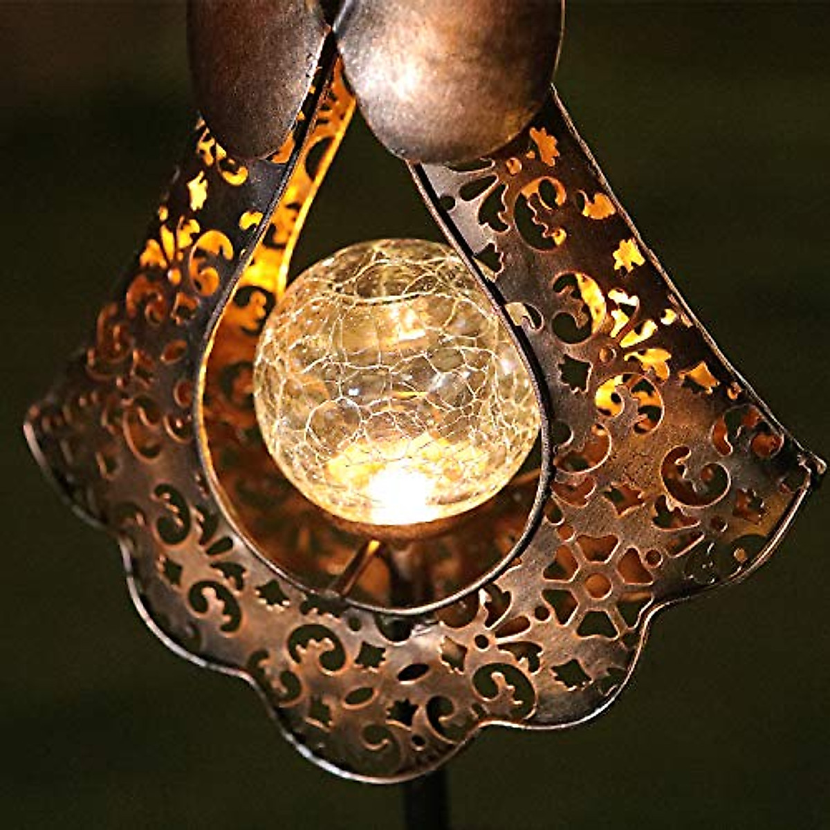 HDNICEZM Solar Garden Stake Lights – Metal Angel Solar Warm White LEDs Stake Light Memorial Gift - Solar Angel Lights Perfect as Angel Remembrance Gifts & Sympathy Gifts