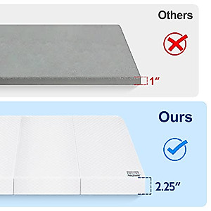 Foambesty®️ Tri-fold Pack n Play Mattress Pad, Portable Pack and Play Mattress, Dual Sided Playard Pad Playpen Foam for Baby & Toddlers, Mini Crib Mattress Nap Mat (38''x26''), Includes Carry Bag