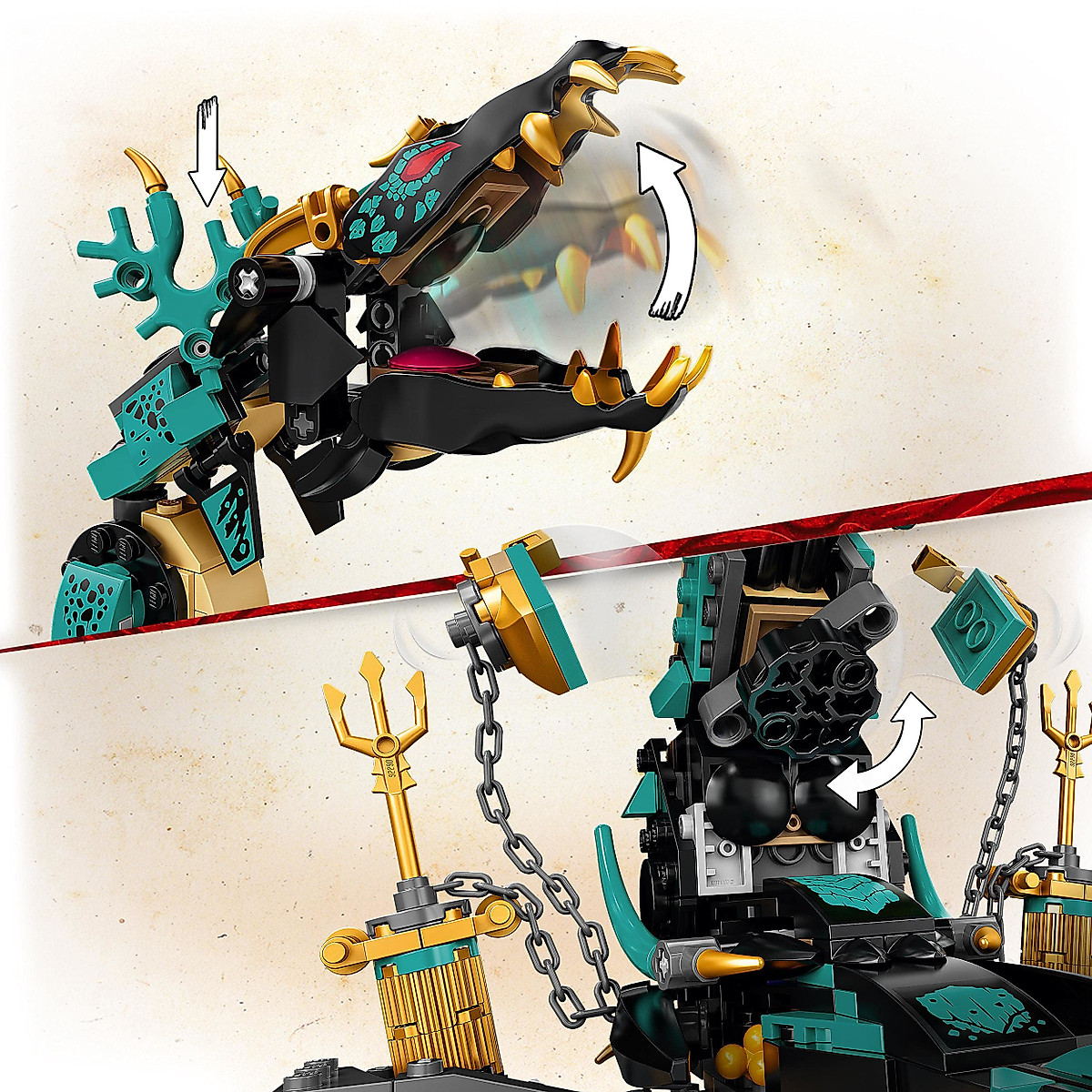 LEGO 71755 NINJAGO Temple of The Endless Sea Building Toy, Underwater Playset with Ninja Kai Minifigure, Gifts for 9 Plus Year Old Boys & Girls