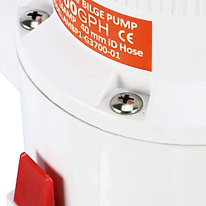 Amarine Made 3700 GPH 12v Boat Marine Plumbing Electric Bilge Pumps (3700gph 12v)