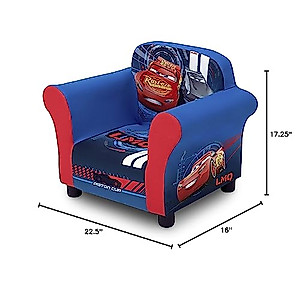 Delta Children Upholstered Chair for Relaxing, Disney/Pixar Cars, Red and Blue