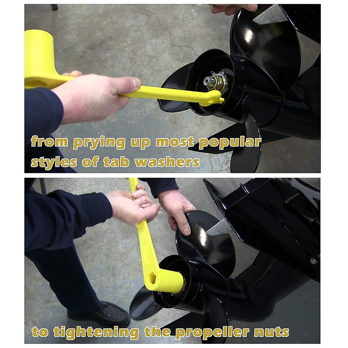 Yoursme Polymer Light-Weight Propeller Wrench 1-1/16" Nut Wrench for Mercury/Alpha Replaces 91-859046Q4 (Yellow)