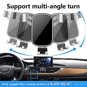 musttrue LUNQIN Car Phone Holder for 2012-2018 Audi A6 S6 A7 S7 RS6 RS7 Allroad Auto Accessories Navigation Bracket Interior Decoration Mobile Cell Mirror Phone Mount