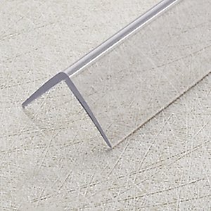 ERRULAN Edge Protector Strip Clear, 80/100/120/150cm Long Corner Guard for Hotels Restaurant School, L-Shaped Wall Guards to Protect Walls (Color : WxL, Size : 3x120cm/1.18x47.24 in)