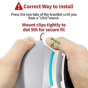 PlusAcc Wall Mount for Echo Dot 5th - Echo Dot 5 Generation Wall Holder Stand Hanger, Space-Saving Alexa Echo Dot 5th Gen Accessories Built-in Cable Management (White)