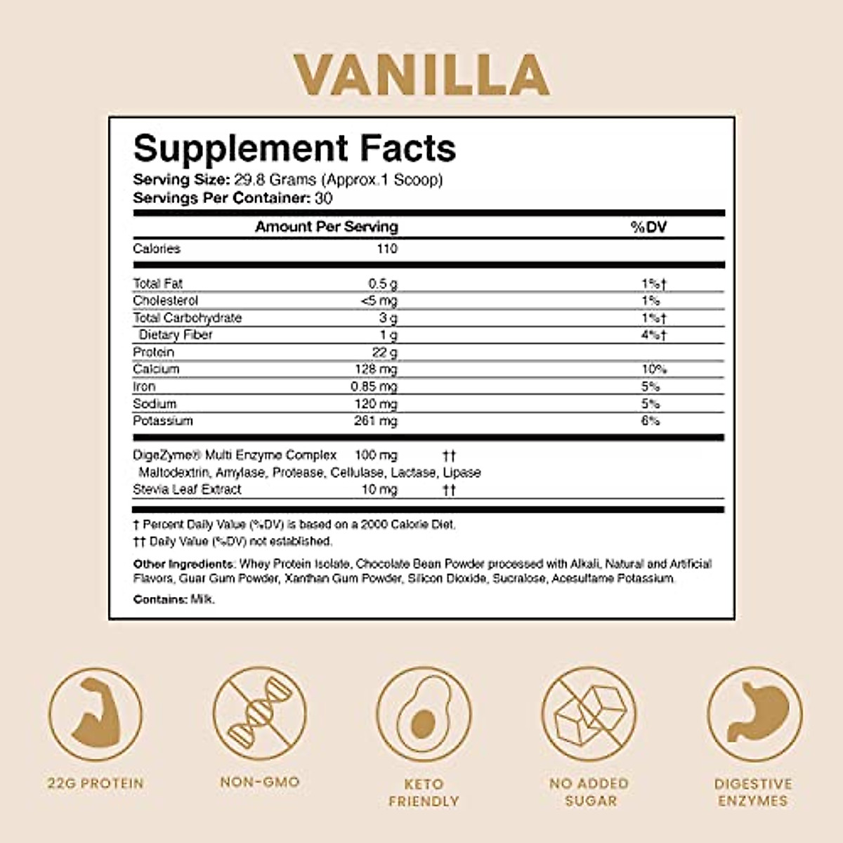 Bloom Nutrition Vanilla Whey Protein Isolate Powder | Fast Digesting, Low Carb, Keto Friendly, Non-GMO | 100 Percent Pure Iso with Zero Sugar Added | Post Workout Recovery Shake Blend