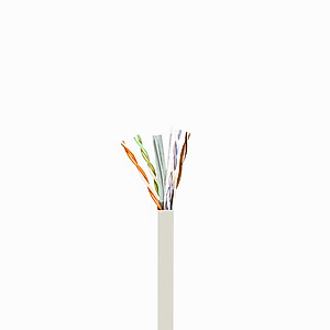 Elite Cat6e Plenum Cable 600MHz, 1000ft, 23AWG, UTP, Solid Pure Copper, UL Listed, UL-LP Certification, High Performance PoE, w/Spline-Noise Reducing, Easy Pull - Reelex II Box, Bulk Ethernet, White