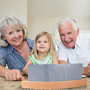 GSE Games & Sports Expert Set of 4 Playing Cards Holders, Wooden Playing Card Racks, Curved Playing Card Trays for Bridge, Hand & Foot, Rummy, UNO Card Games (12.5-Inch)