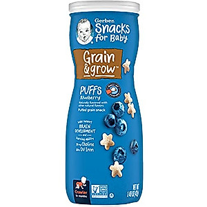 Gerber Graduates Puffs - Blueberry - 1.48 oz - 3 pk