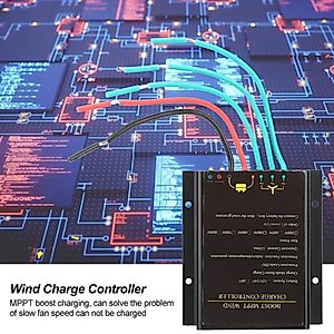 Wind Turbine Controller, Waterproof Wind Generator Controller Boost MPPT Wind Charge Controller Power Regulator
