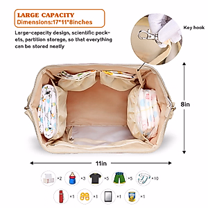 Mermaid Diaper Bag Backpack, Waterproof Baby Care Bag, Women Travel Baby Nappy Changing Bag