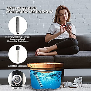 BIRD WISH Water Trough Heater, 1500W Thermostat Control Double Safety Protection Immersion Hot Water Heater Element with Auto Shut Off for Pool, Bucket, Bathtub,Stock Water Tank