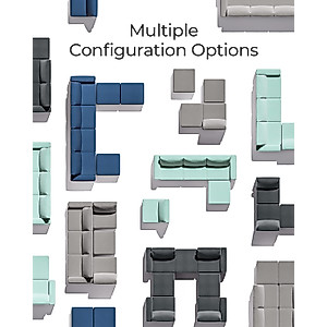 LINSY HOME Armrest Module for Modular Sectional Sofa Couch, A Pair of Couch Armrests to Extend or Update Your Sofa, Wide Track Arm, Dark Gray