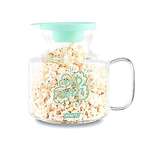 Dash Microwave Popcorn Popper for Fresh Movie Theater Style Popcorn at Home - Aqua