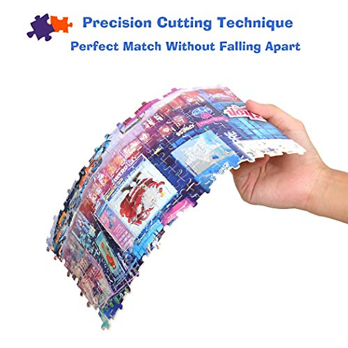 Tektalk Puzzles for Adults,Jigsaw Puzzles for Adults,Jigsaw Puzzle for Teens & Adults (1000 Piece Wooden Puzzle, Times Square in Christmas)