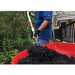 CRAFTSMAN CMXMKIT0070 2-Piece Long Wood Handle Composting Tool Set with Transfer Shovel and 5-Tine Manure Fork, Brown