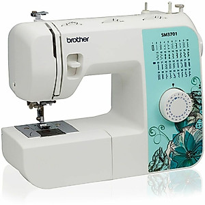 Brother 37-Stitch Free Arm Sewing Machine, 12" x 5.8" x 15.3", White