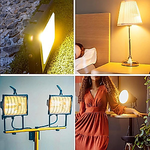 Rnyloas R7S 78MM T3 100W Bulb, 5 Pack Long Lasting R7S Halogen Bulb Dimmable, R7S 100W 120V Bulb with R7S Base 2800K Warm White, R7S Bulb 78MM T3 for Work, Security, Landscape Lights, Floor Lamps