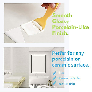 NADAMOO Tub and Tile Repair Kit White Tile Shower Repair Kit for Fiberglass Porcelain Ceramic Acrylic Stone, Fix Crack Chip Scrap Hole - 3.5 Oz