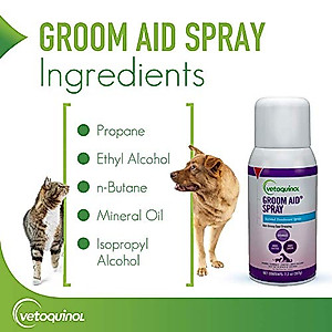 Vetoquinol Groom-Aid Detangler & Deodorizer Spray for Dogs & Cats, 7oz