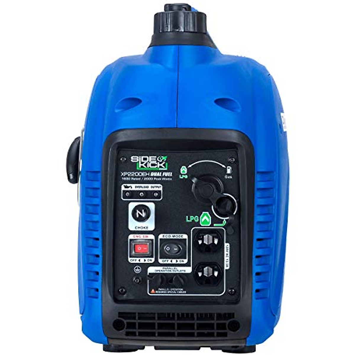 DuroMax XP2200EH Dual Fuel Portable Inverter Generator-2200 Watt Gas or Propane Powered Tailgate, Camping & RV Ready, 50 State Approved, Blue