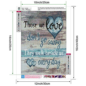 UPINS DIY 5d Love Diamond Art Painting Kit for Adults, Love Theme Round Full Drill Craft Diamond Dots Dotz Painting Canvas Supply for Home Wall Decor, 12X16in