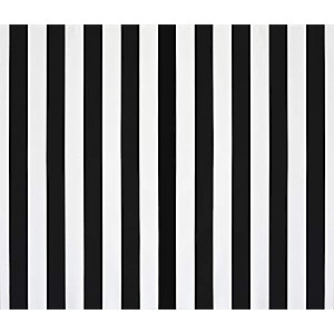 HKMIU RSH Décor Set of 2 Indoor/Outdoor Decorative Lumbar/Rectangle Pillows - Black and White Stripe