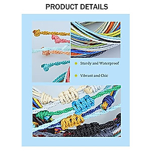 Palotay 15PCS Summer Surfer String Woven Anklet Bracelets Adjustable Handmade Waterproof Braided Bracelet String Beach Boho Anklet Bracelets Friendship Colorful Woven Rope Jewelry for Women Girls 16PCS Color