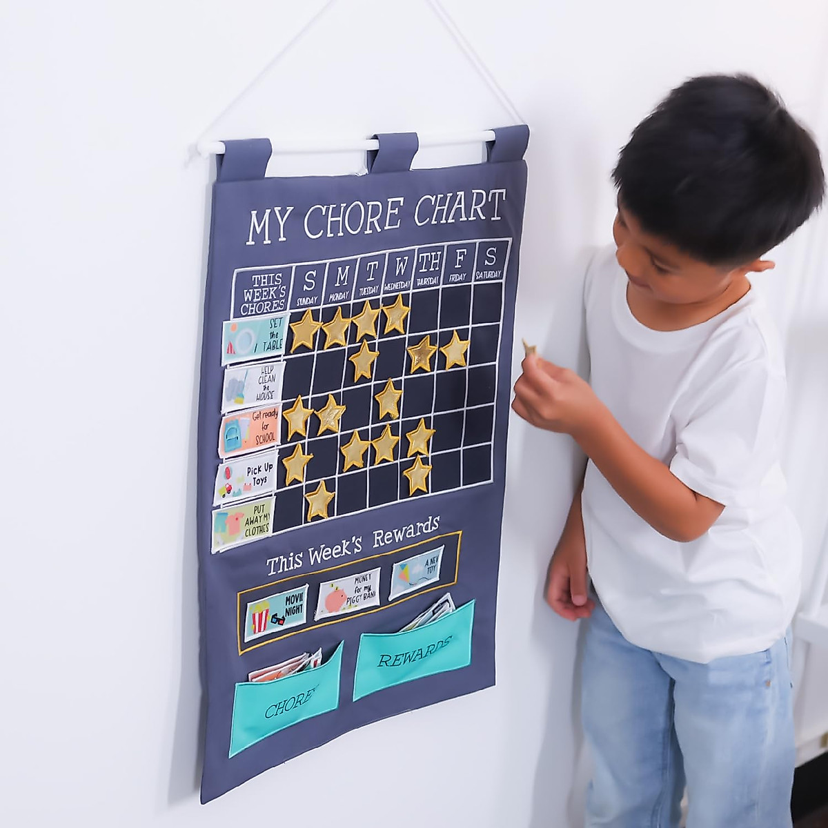 The Peanutshell Toddler Chore Chart | Reward Chart for Kids | 58 Pieces