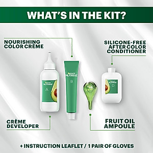 Garnier Hair Color Nutrisse Nourishing Creme, 22 Intense Blue Black (Mulberry) Permanent Hair Dye, 2 Count (Packaging May Vary)